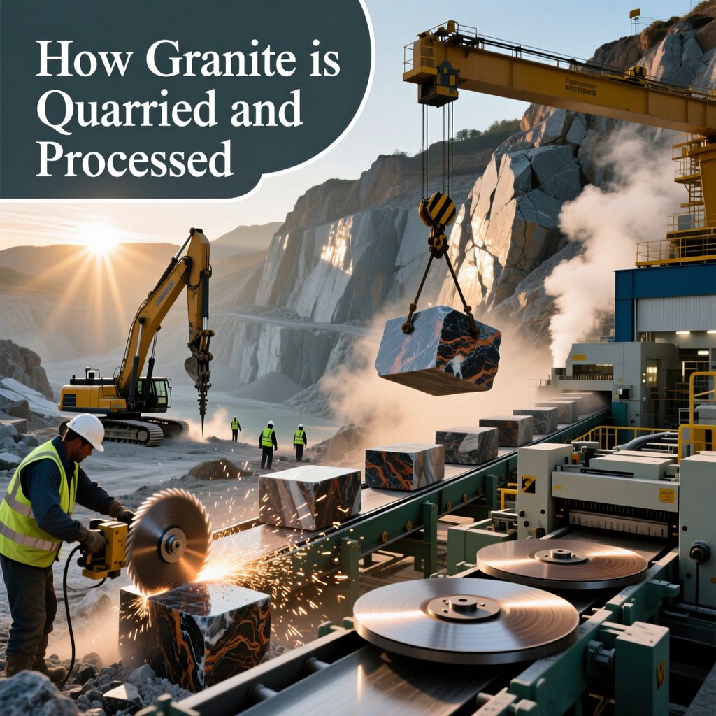 How Granite is Quarried and Processed - Iran Stone Market | Slab | Coop ...